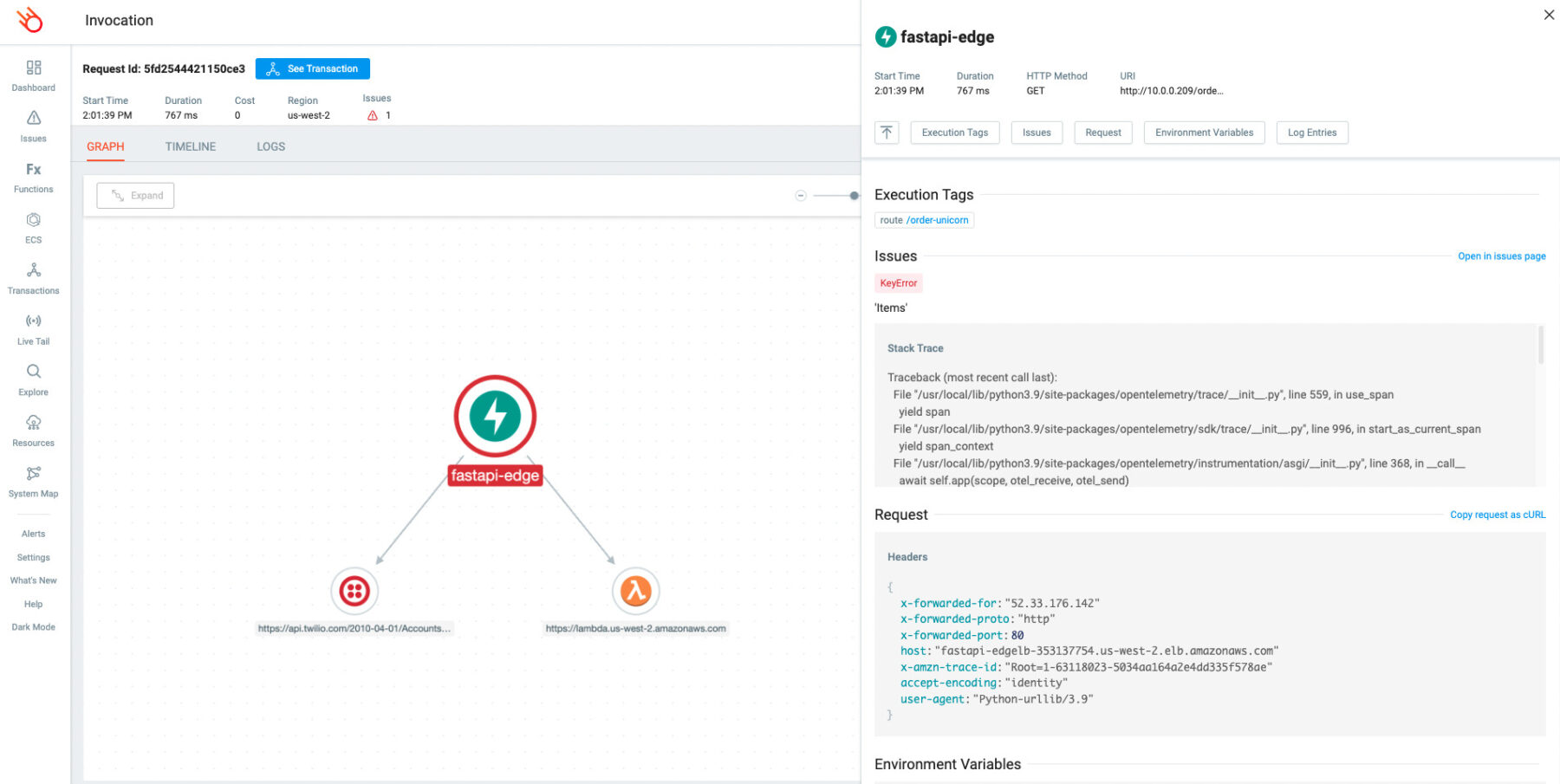 Trace and Observe AWS ECS