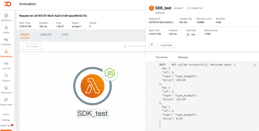 Building, deploying and observing SDKs as a Service - Part 3 - Lumigo